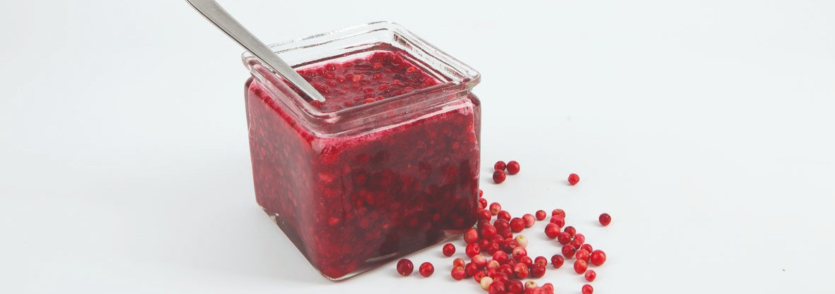Kalt gerührte Preiselbeermarmelade